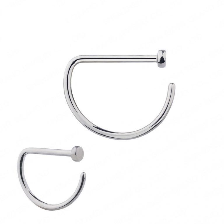 Media argolla nostril acero - Philippa Joyas